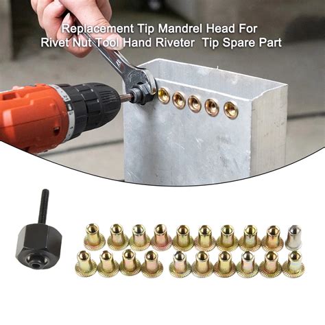 21pcs Rivet Nut Tool Hand Rivet Nut Head Simple Installation Manual