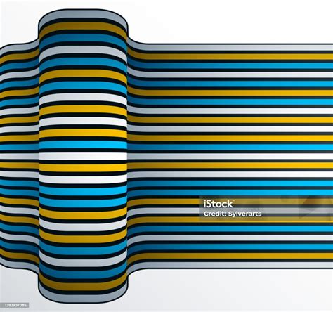 3d 차원 원근 추상 벡터 배경 멋진 펑키 디자인 레이아웃 70 년대 복고풍 템플릿의 추상 적 선 3차원 형태에 대한 스톡 벡터 아트 및 기타 이미지 Istock