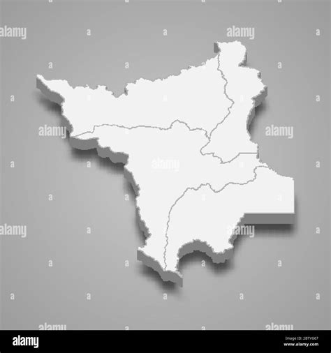3d Map Of Roraima Is A State Of Brazil Stock Vector Image And Art Alamy