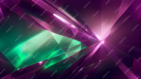 Premium Ai Image 3d Purple And Green Modern Geometric Futuristic Abstract Background