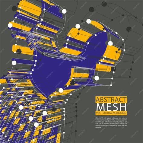 Premium Vector Abstract Mesh Vector Illustration Template For Technology Theme Layouts Premium Vector Abstract Mesh Vector Illustration Template For Technology Theme Layouts