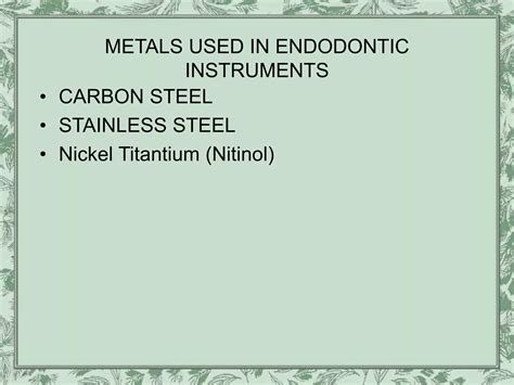 Classification Of Endo Instruments Ppt