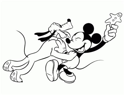 Mickey Mouse Pluto Coloring Pages Coloring Pages
