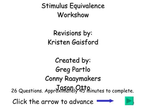 Stimulus Equivalence Pps