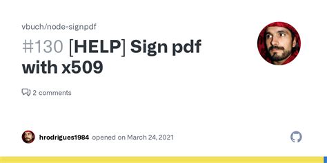 Help Sign Pdf With X509 · Issue 130 · Vbuchnode Signpdf · Github