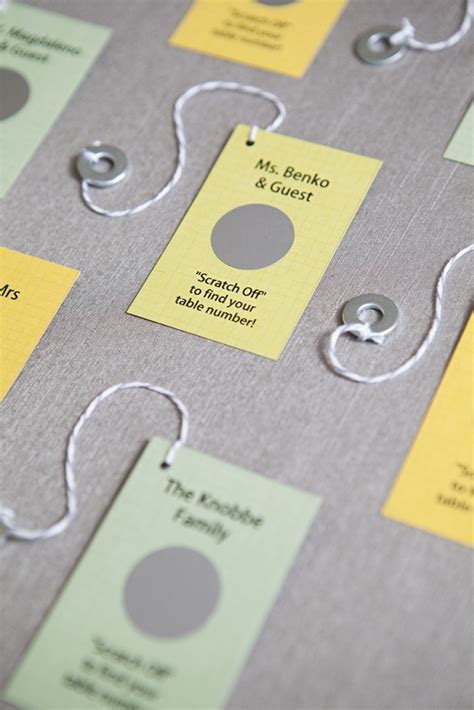 Easily Make Your Own Scratcher Escort Cards