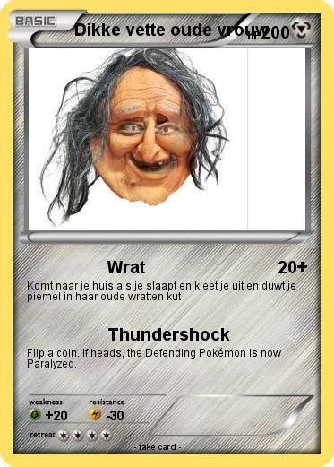 Pok Mon Dikke Vette Oude Vrouw Wrat My Pokemon Card