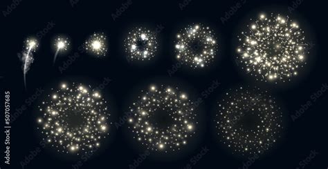 Realistic Firework Animation D Frame By Frame Holiday Explosion Sequence Gradual Stages
