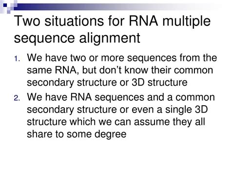 Ppt Rna Multiple Sequence Alignment Powerpoint Presentation Free
