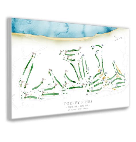 Torrey Pines Golf Course Map North And South Courses Ca Golf Layout