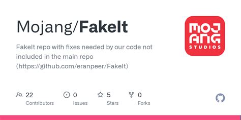 Github Mojang Fakeit Fakeit Repo With Fixes Needed By Our Code Not Included In The Main Repo