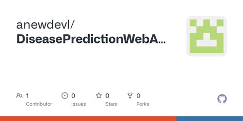 Github Anewdevldiseasepredictionwebapp