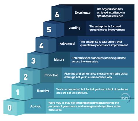 Operational Resilience Maturity Level Model For Focus Areas