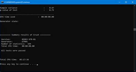 Statistical Testing Of Random Generators
