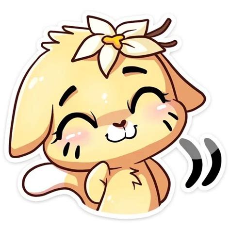 Набор стикеров для Telegram «Бисквит и Ванилька Telegram Stickers Happy Art Sticker Collection