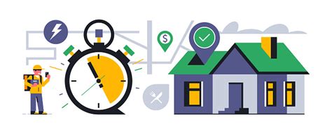 집에 온라인 음식 배달 서비스 택배로 패스트 푸드 배달 택배 스톱워치 집 지도 주소 Gps 기호 아이콘 벡터 일러스트레이션