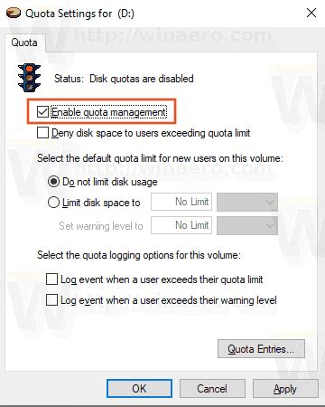 How To Enable Disk Quotas In Windows 10