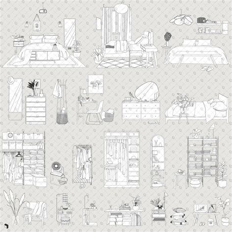 Flat Vector Bedroom Furniture Toffu Co Flat Vector Bedroom Furniture Toffu Co