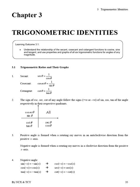 trigonometric identities pdf trigonometric functions mathematical analysis