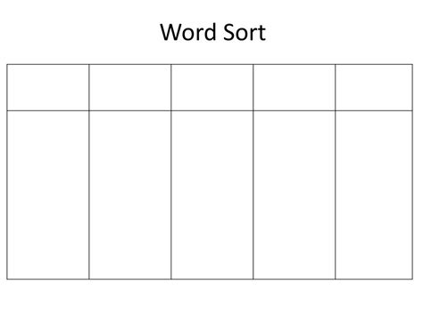 PPT Word Sort PowerPoint Presentation Free Download ID 2563839