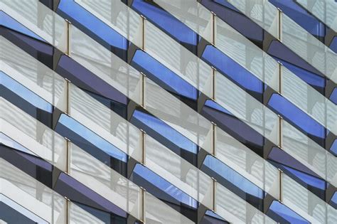 premium photo contemporary building architecture facade with diagonal