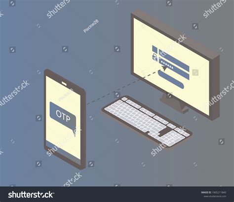 Otp One Time Password Verify Login Stock Vector Royalty Free