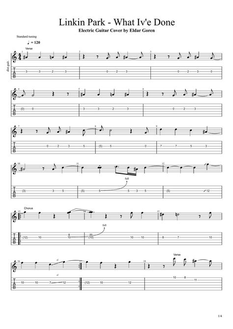 Linkin Park What Ive Done Tab By Eldar Goren