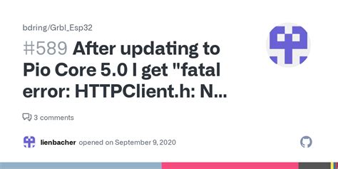 After Updating To Pio Core 5 0 I Get Fatal Error HTTPClient H No