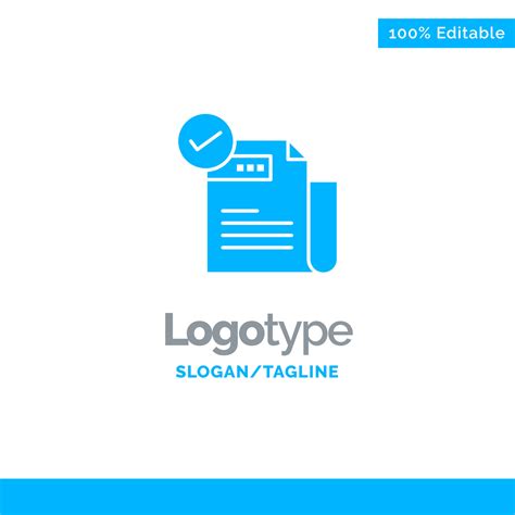 Check Checklist Feature Featured Features Blue Solid Logo Template Place For Tagline 18014268