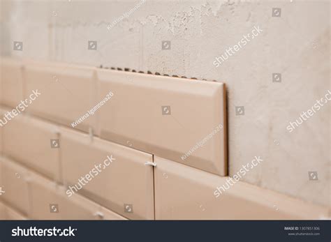 Stylish Trendy Beige Ceramic Tiles Chamfer Stock Photo 1307851306 Shutterstock
