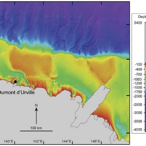 Mercator Projection Map Of The New Regional Scale Bathymetry Model Gvdem Download Scientific