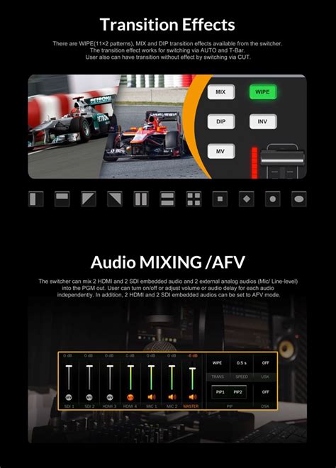 PVS U Portable Inch CH SDI HDMI Video Switcher