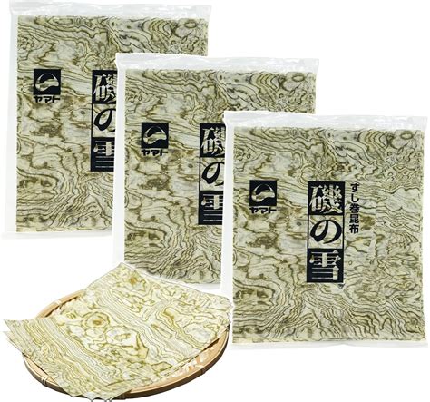 Amazon 磯の雪 30枚10枚入りx3 すし巻昆布 北海道産 真昆布使用 おぼろ昆布 海苔巻き 太巻き おにぎり 巻き寿司 恵方巻
