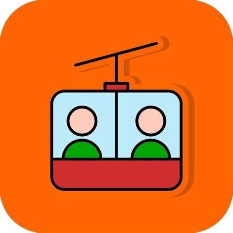Ski Lift Filled Orange Background Icon 42938936 Vector Art At Vecteezy