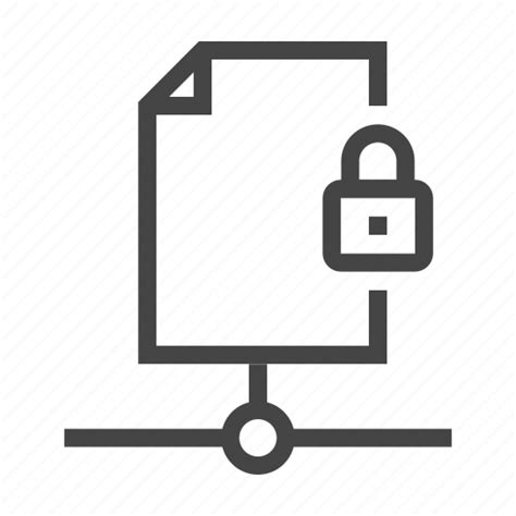 Data Database Document Lock Security Server Storage Icon