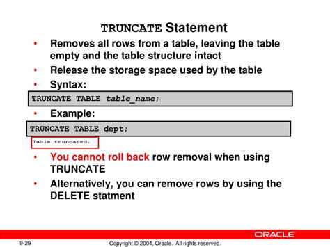 Ppt Database Table Management With Sql Statements Powerpoint