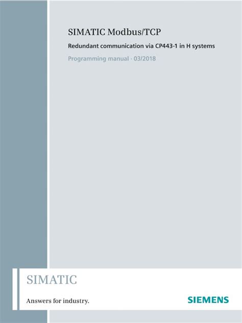 Simatic Modbus Tcp Cp Red E En Us Pdf Pdf Port Computer Networking