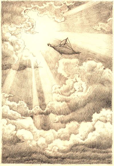 Boat Floating In The Sky Sketch