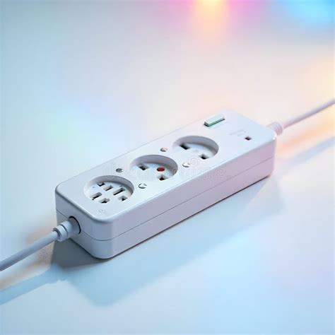 Electric Portable Socket Isolated On White Background Stock Illustration Illustration Of