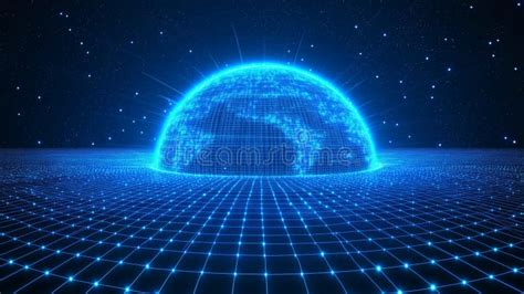 Digital Representation Of Earth Surrounded By Connected Lines Representing Global Network