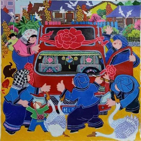 百色壮族农民画13件优秀作品入选决胜全面小康第二届全国农民画作品展 搜狐大视野 搜狐新闻