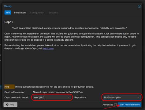 proxmox 8 cluster ha ceph memo