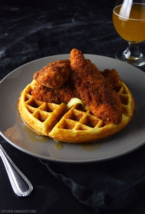 Spicy Fried Chicken And Waffles Recipe Kitchen Swagger
