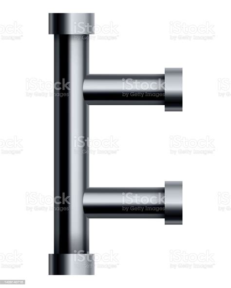 금속 파이프 라인 연결이 있는 산업 도관 물 또는 가스에 대한 3d 광택 스테인레스 스틸 튜브 엔지니어링 배관 시스템의 요소 3