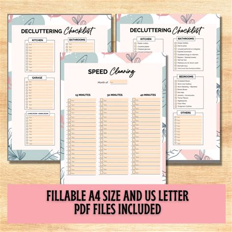 Declutter Planner Printable Declutter Checklist Declutter Challenge