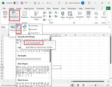 excel shapes