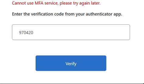 How To Fix Cannot Use Mfa Service Please Try Again Later With Azure