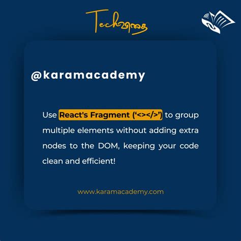 Karam Academy On Linkedin Reactjs Webdevelopment Codingtips Reactfragments Cleancode