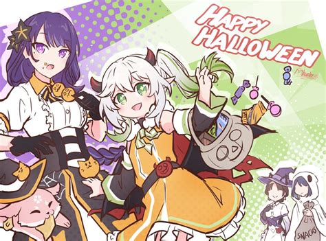 Raiden Shogun Yae Miko Nahida Kujou Sara Yae Miko And More Genshin Impact Drawn By