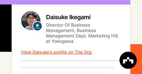 Daisuke Ikegami Director Of Business Management Business Management Dept Marketing Hq At